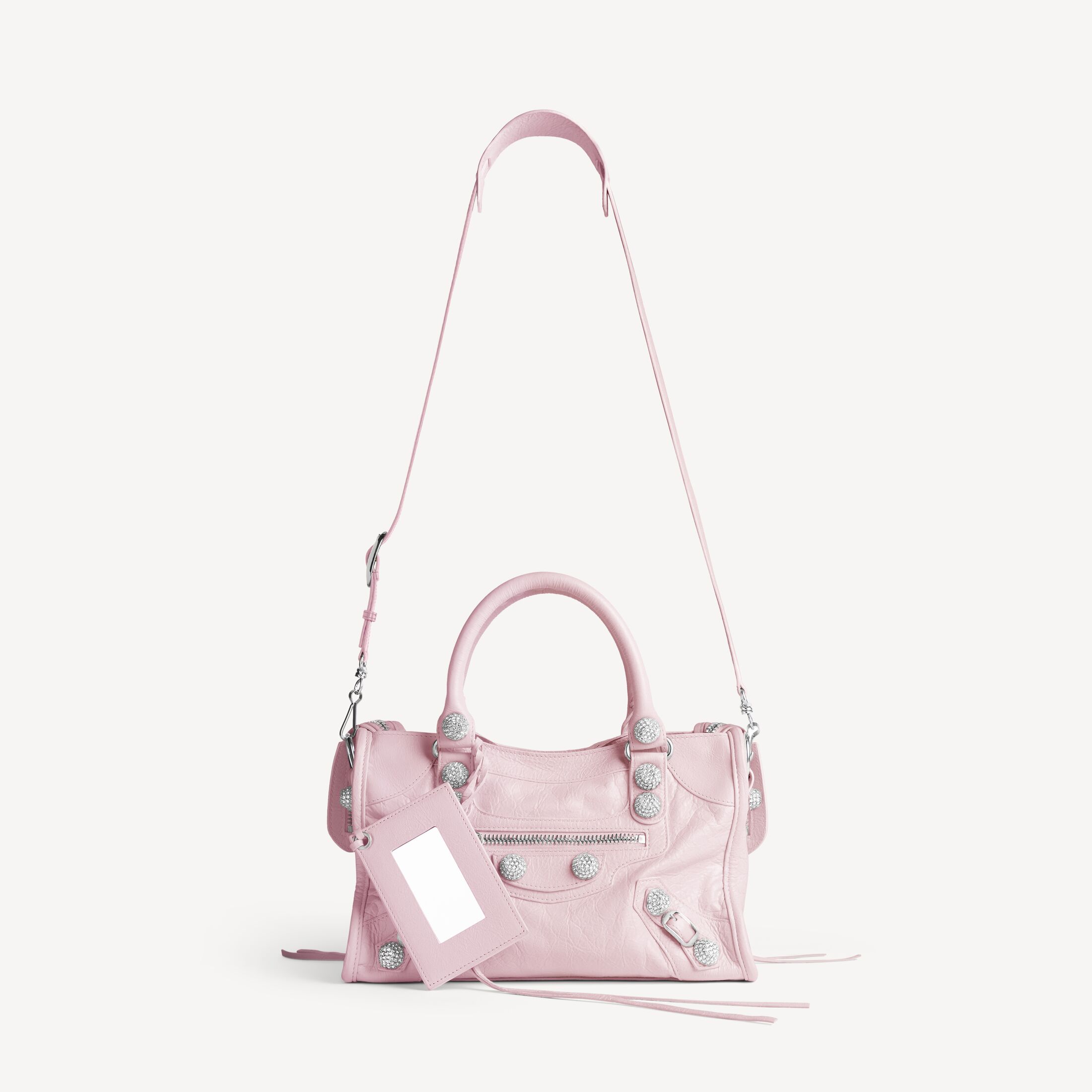 Le city bag small giant studs with rhinestones