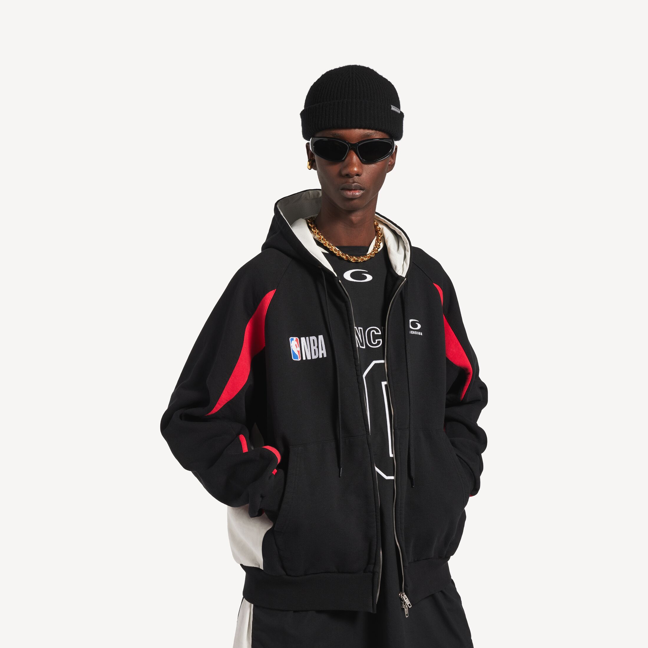 Balenciaga | nba collaboration oversized zip-up hoodie