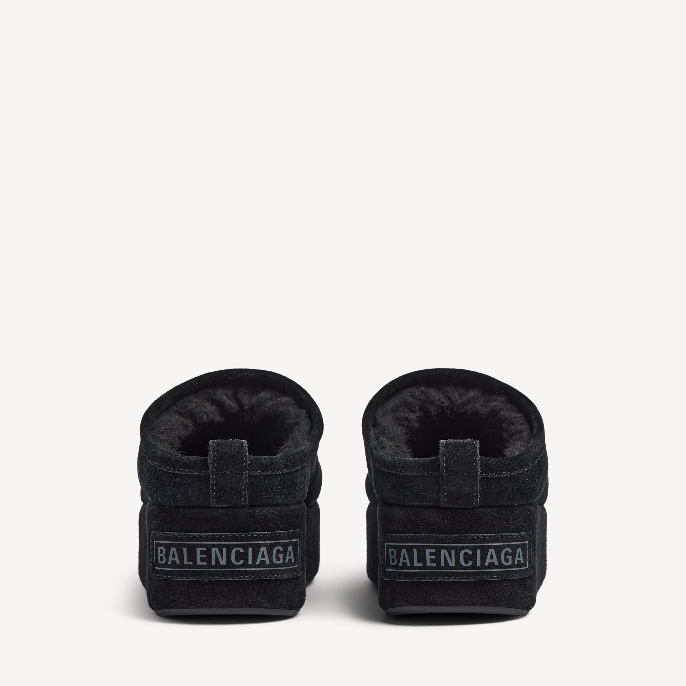 Women's Alaska Soft Platform Mule in Black | Balenciaga ZW