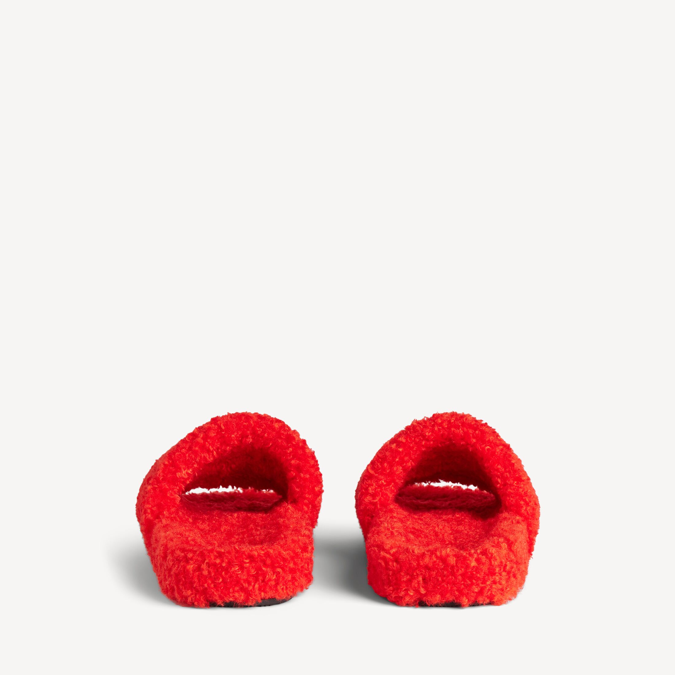 Furry open mule
