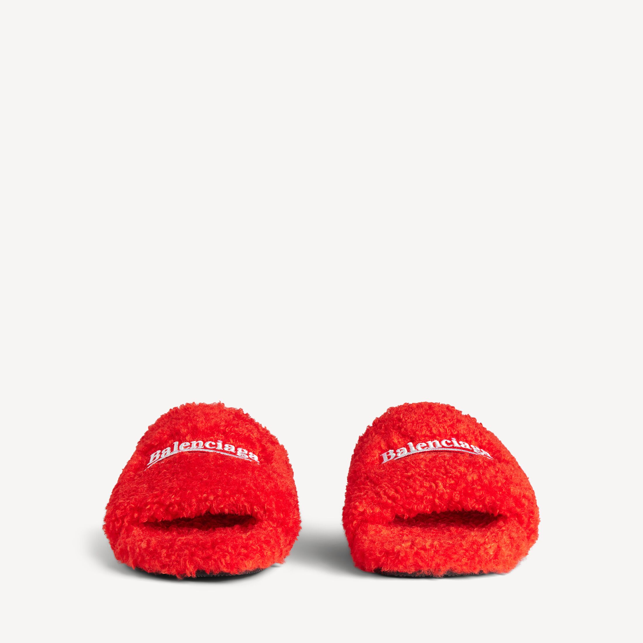 Furry open mule