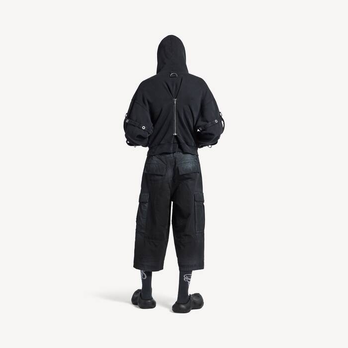 D-ring cargo zip-up hoodie