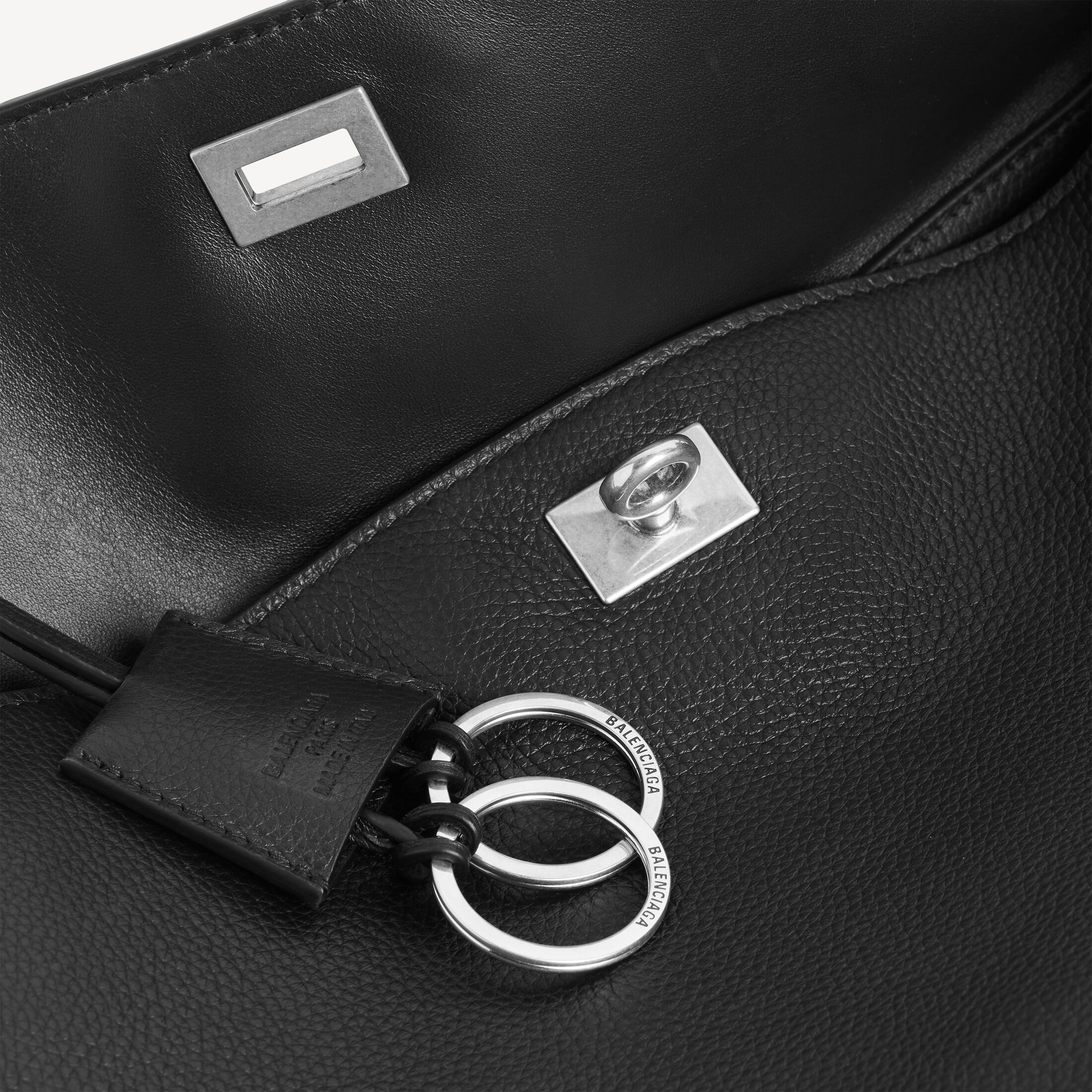 Rodeo Handbag Large Grained Calfskin in Black | Balenciaga US