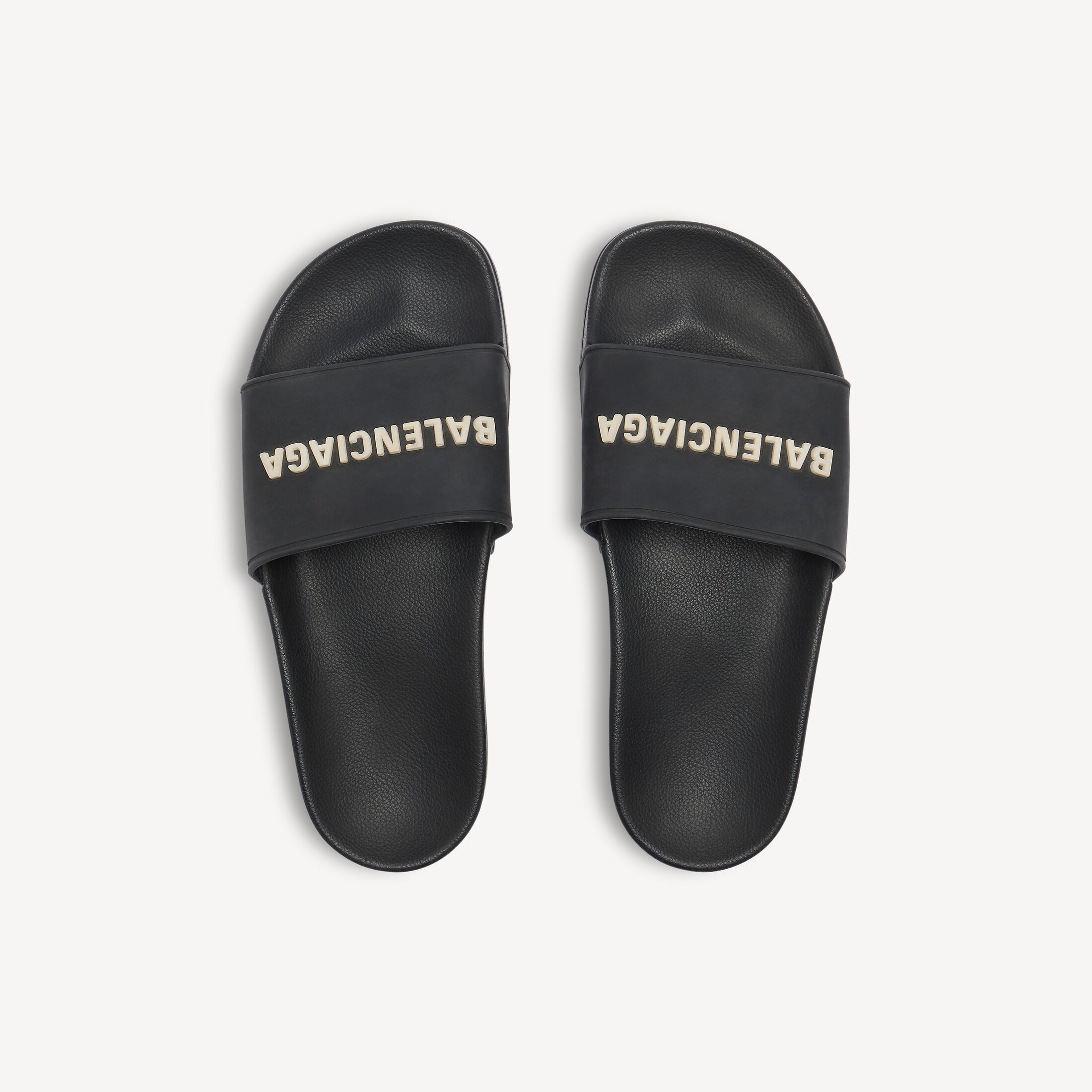 Women's Pool Slide Sandal in Black/white | Balenciaga US