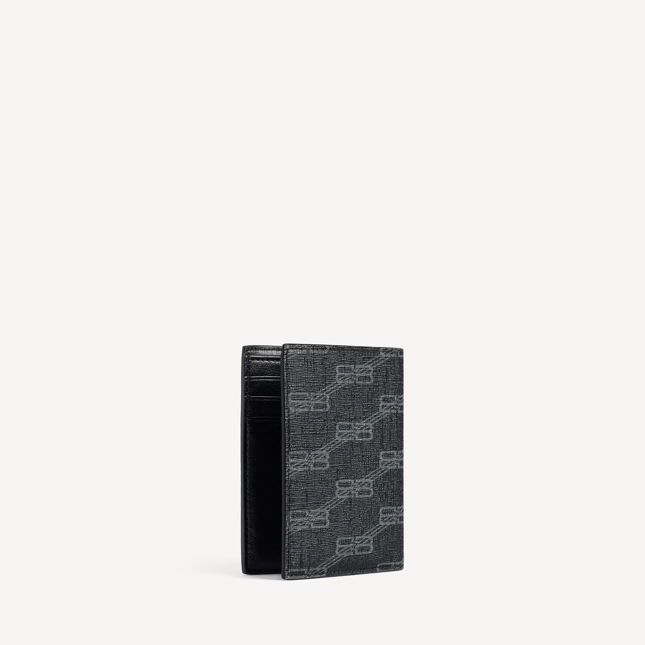 Men's Signature Vertical Bifold Wallet Bb Monogram Coated Canvas in ...