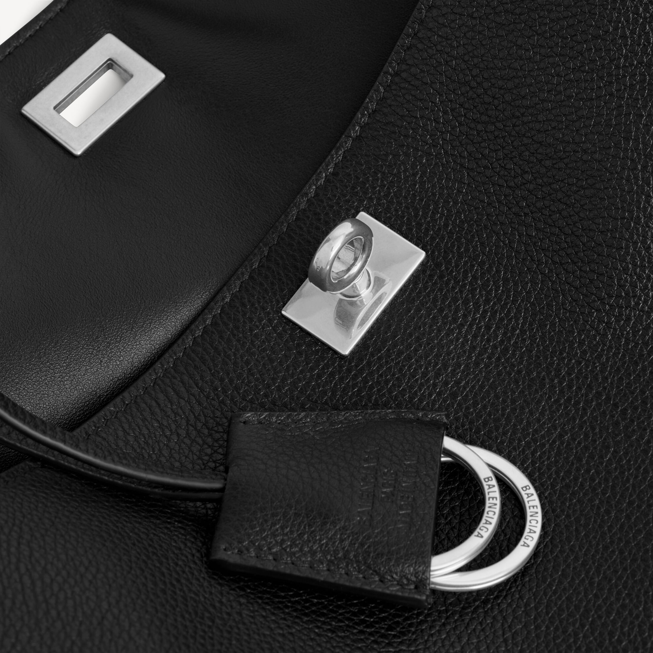 Women's Rodeo Handbag Medium Grained Calfskin in Black | Balenciaga US