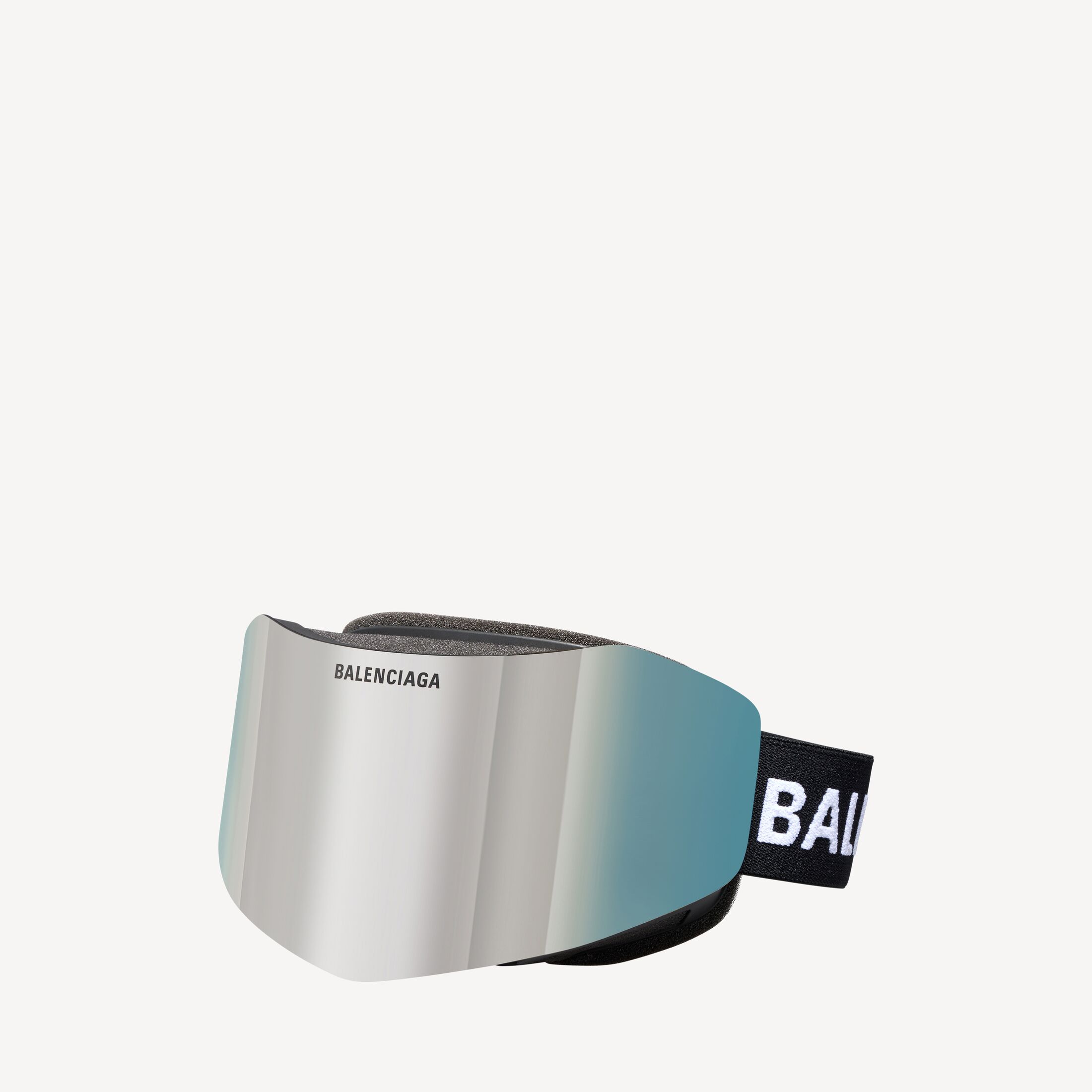 Ski Mask Goggles in Mirror Silver | Balenciaga GB