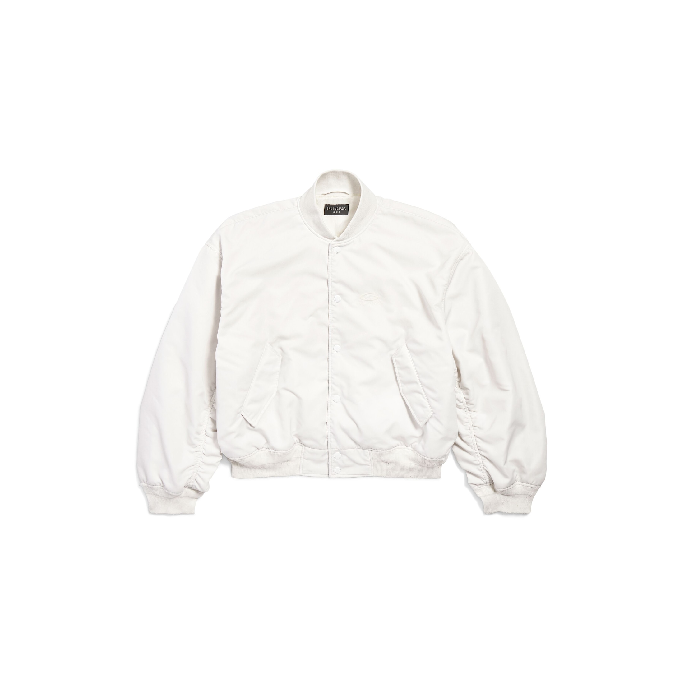 Mens Loop Sports Icon Varsity Jacket In White Balenciaga® Gb