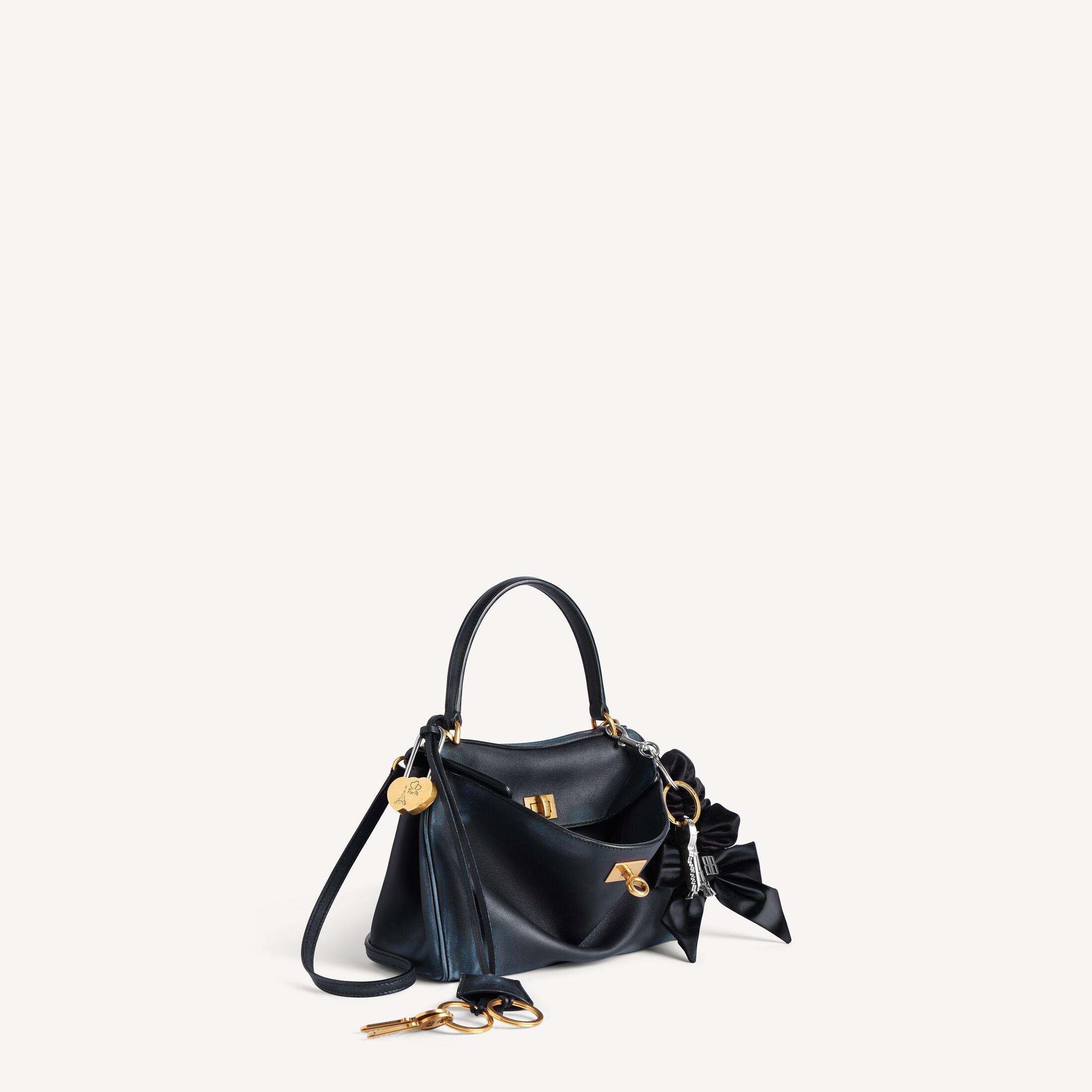 Women's Rodeo Handbag Mini With Charms in Marine Blue | Balenciaga US