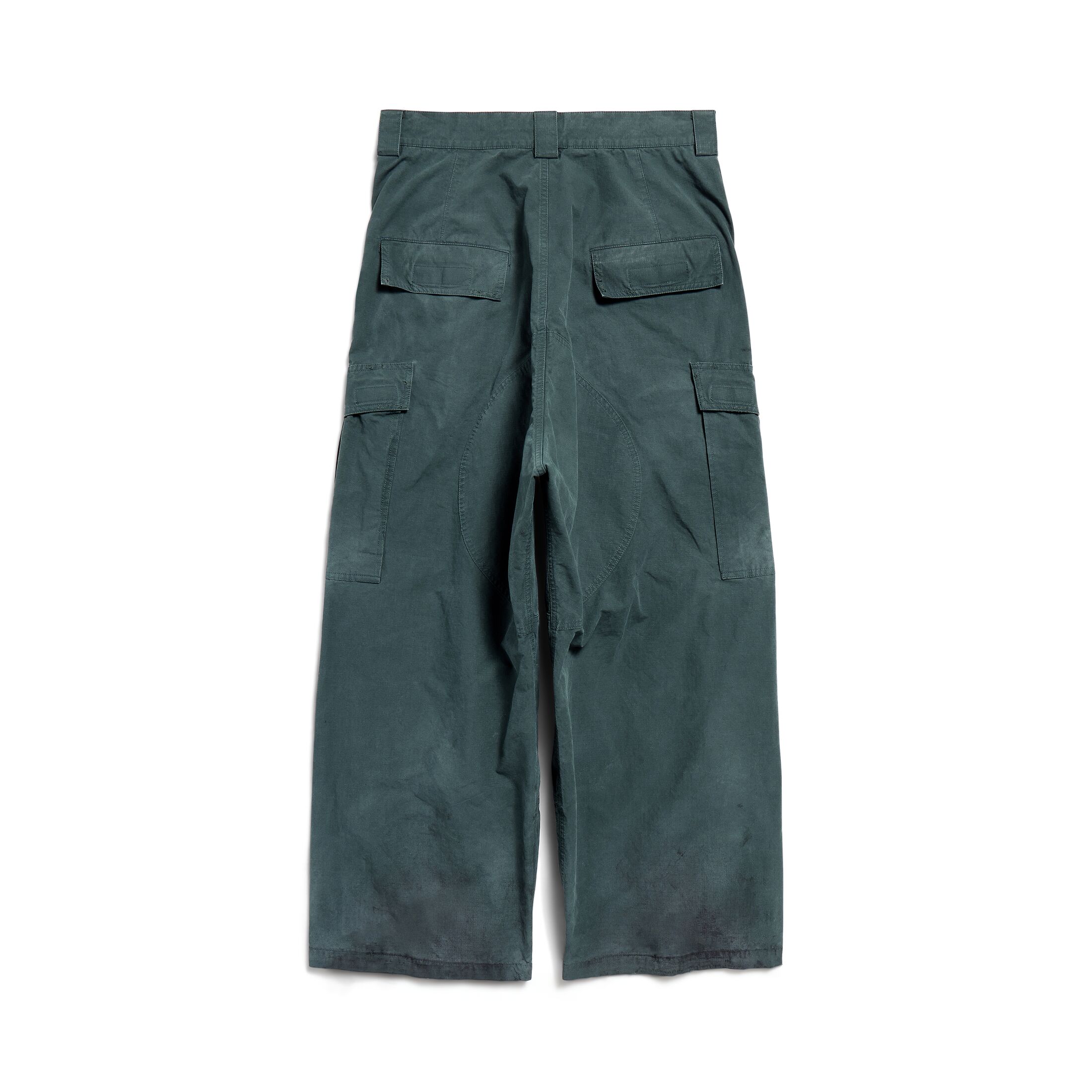 Men's Large Cargo Pants in Forest Green | Balenciaga US