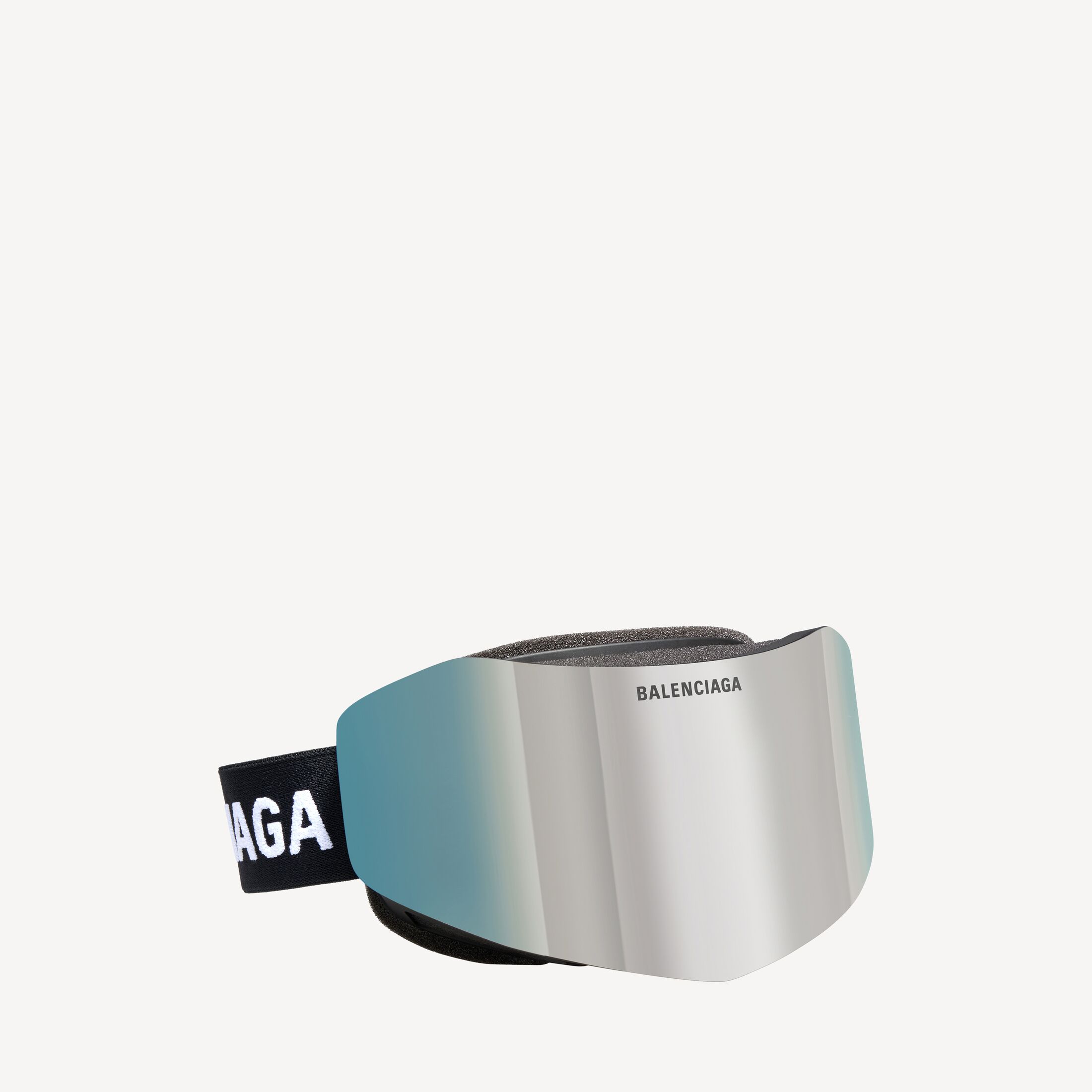 Ski Mask Goggles in Mirror Silver | Balenciaga GB
