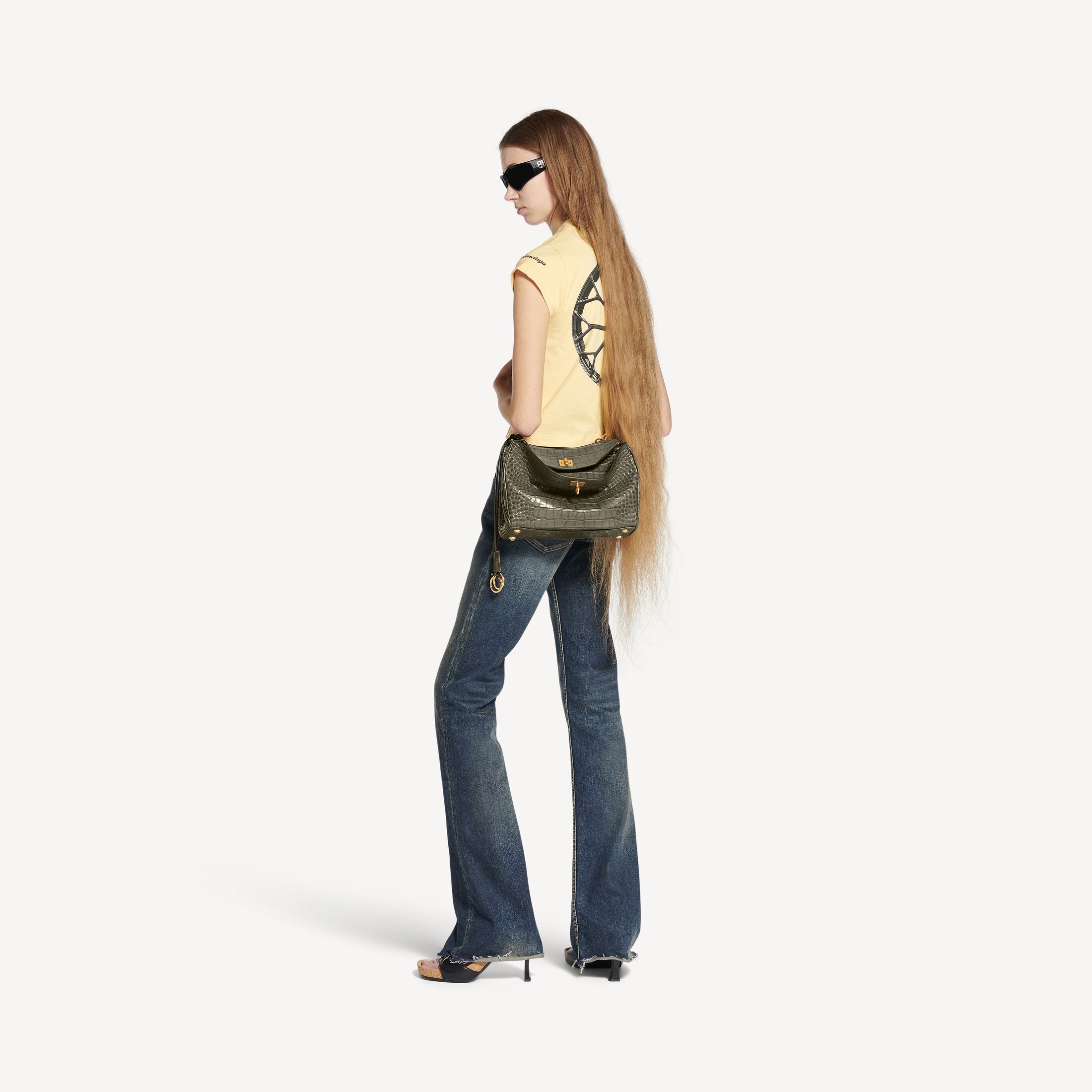Women's Rodeo Handbag Small in Army Green | Balenciaga US