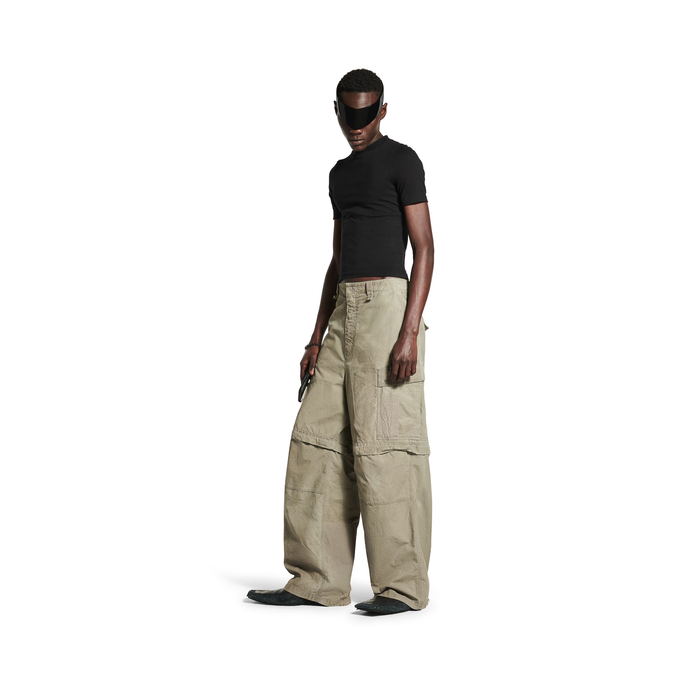 Men's Large Cargo Pants in Dark Beige | Balenciaga US