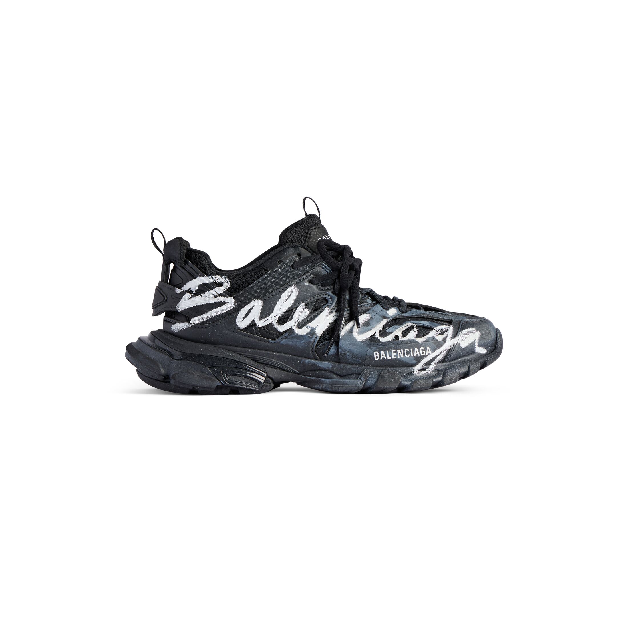 Men's Track Signature Sneaker in Black/white | Balenciaga US