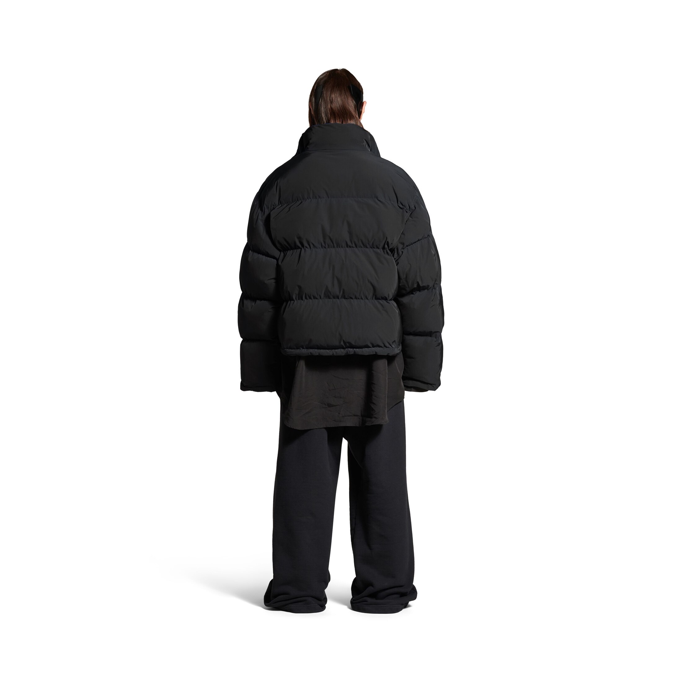 Mens Loop Sports Icon Reversible Puffer In Black Balenciaga Us
