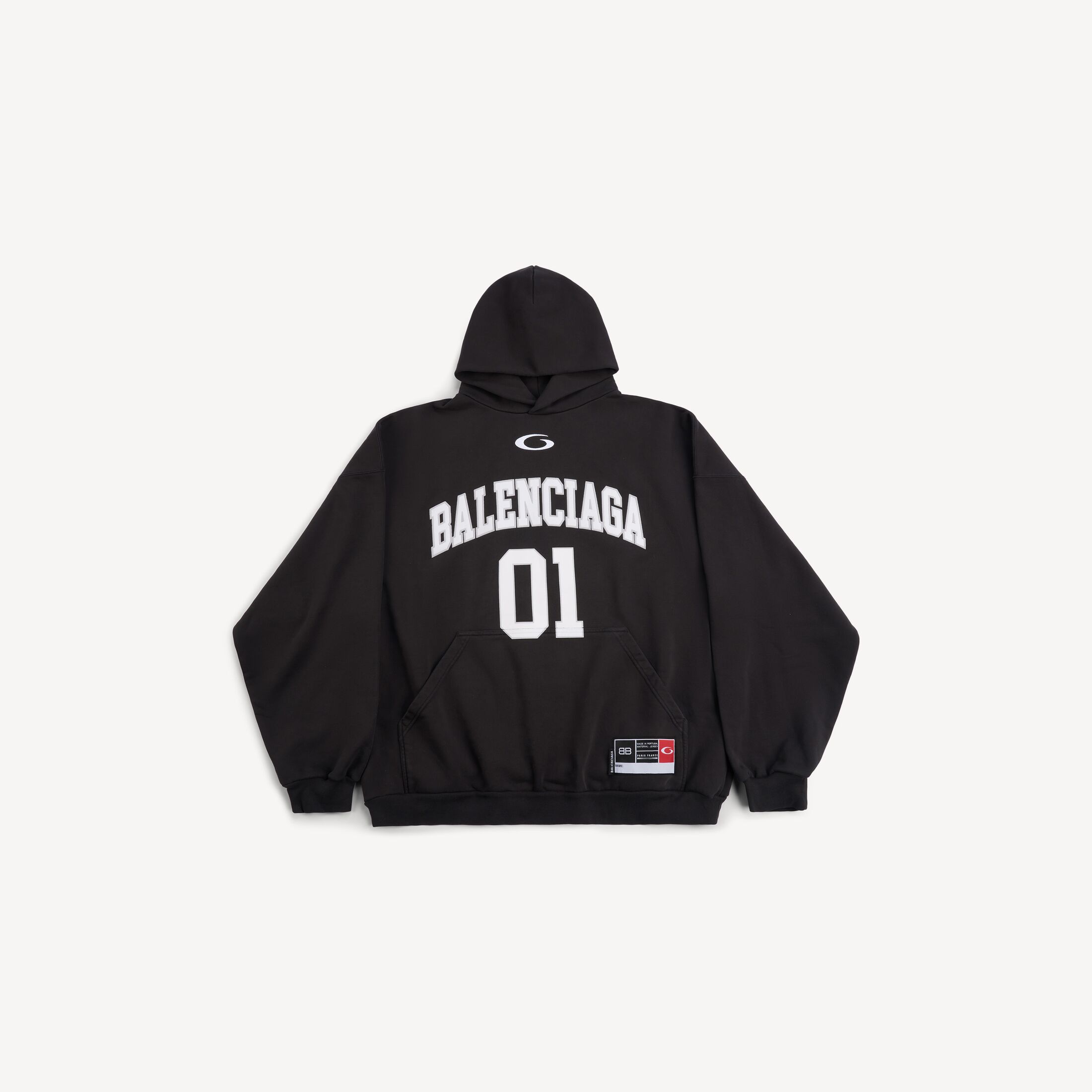 Men's Basketball Series - Hoodie Large Fit in Black | Balenciaga US