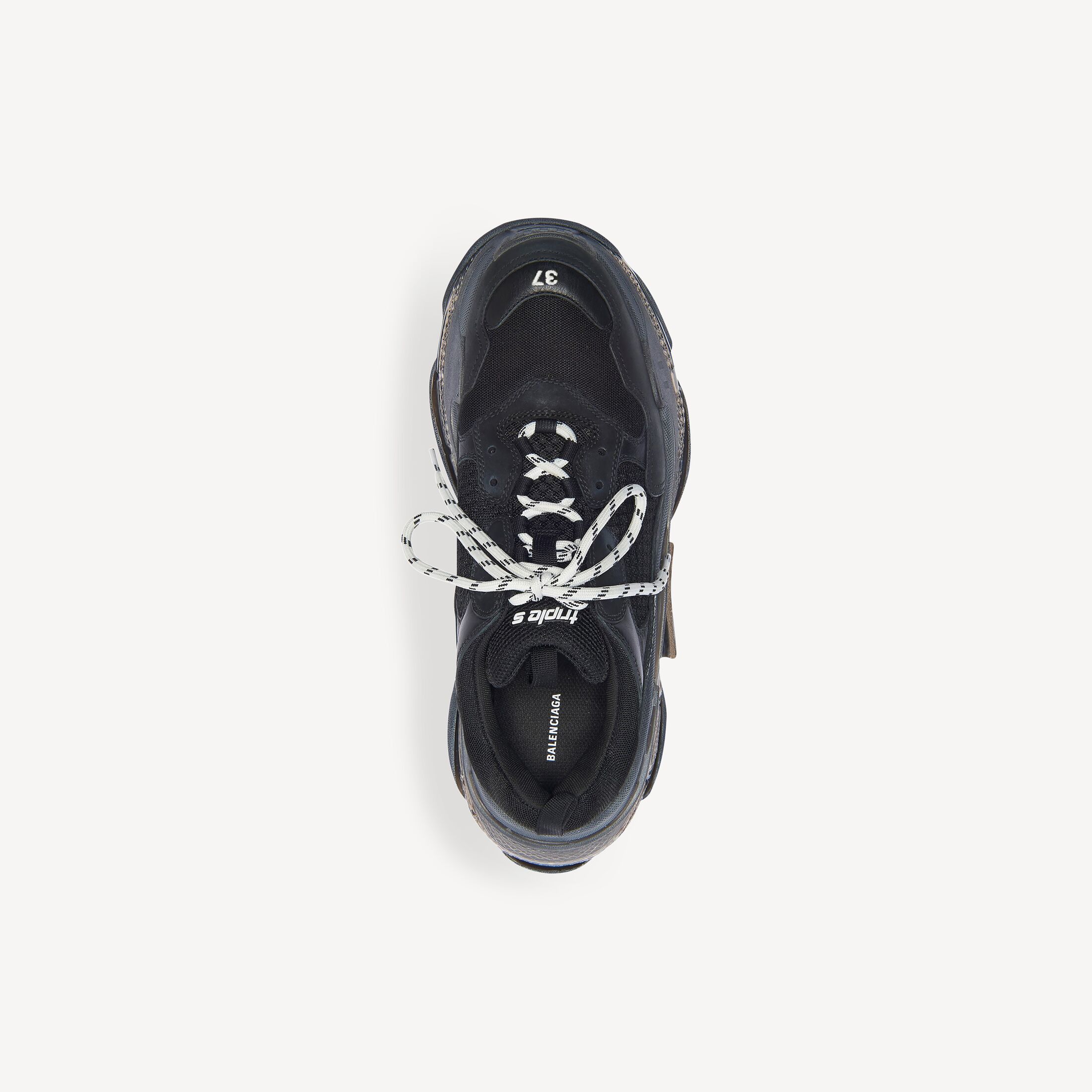 Women's Triple S Clear Sole Sneaker in Black | Balenciaga US