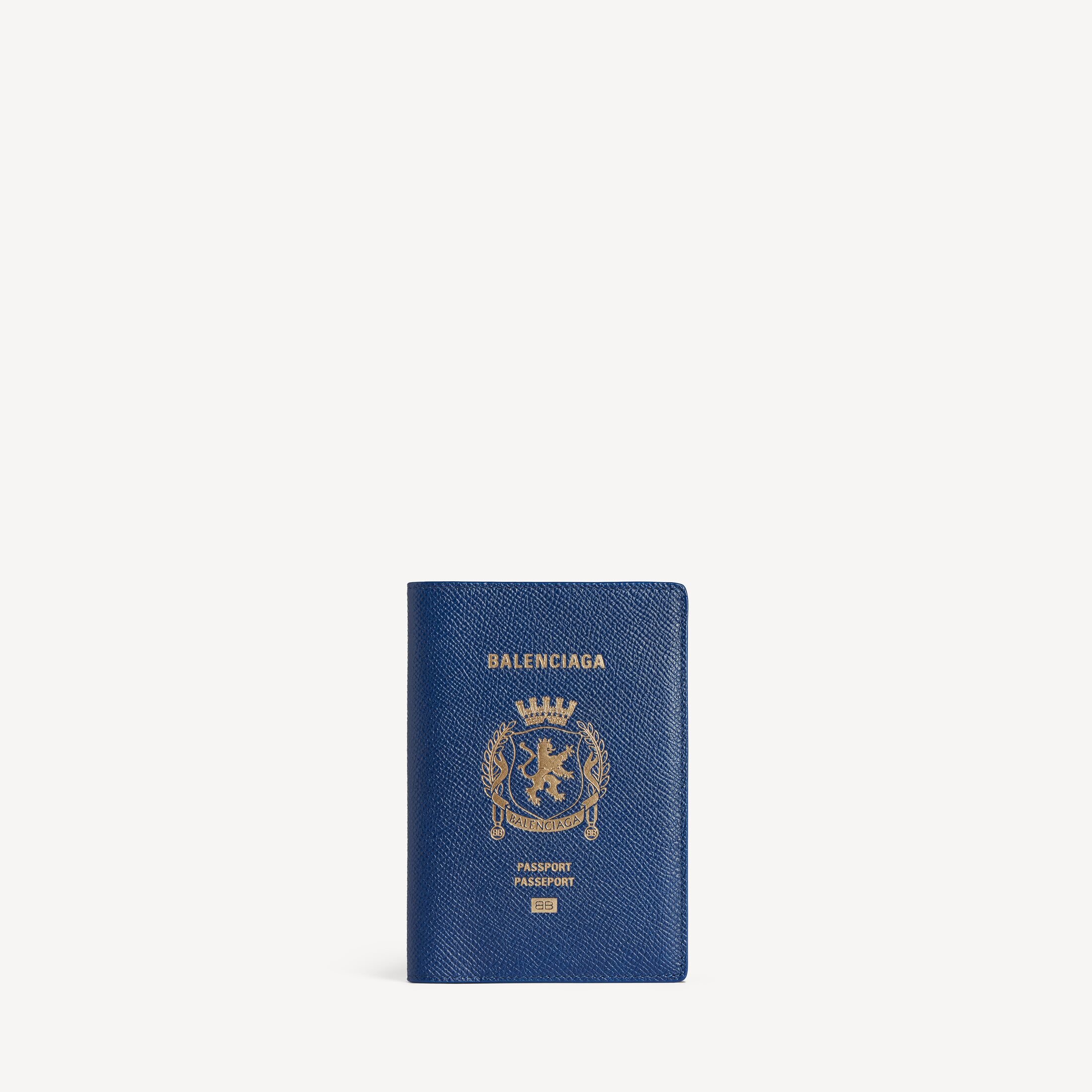 Men's Passport Holder in Passport Blue | Balenciaga US