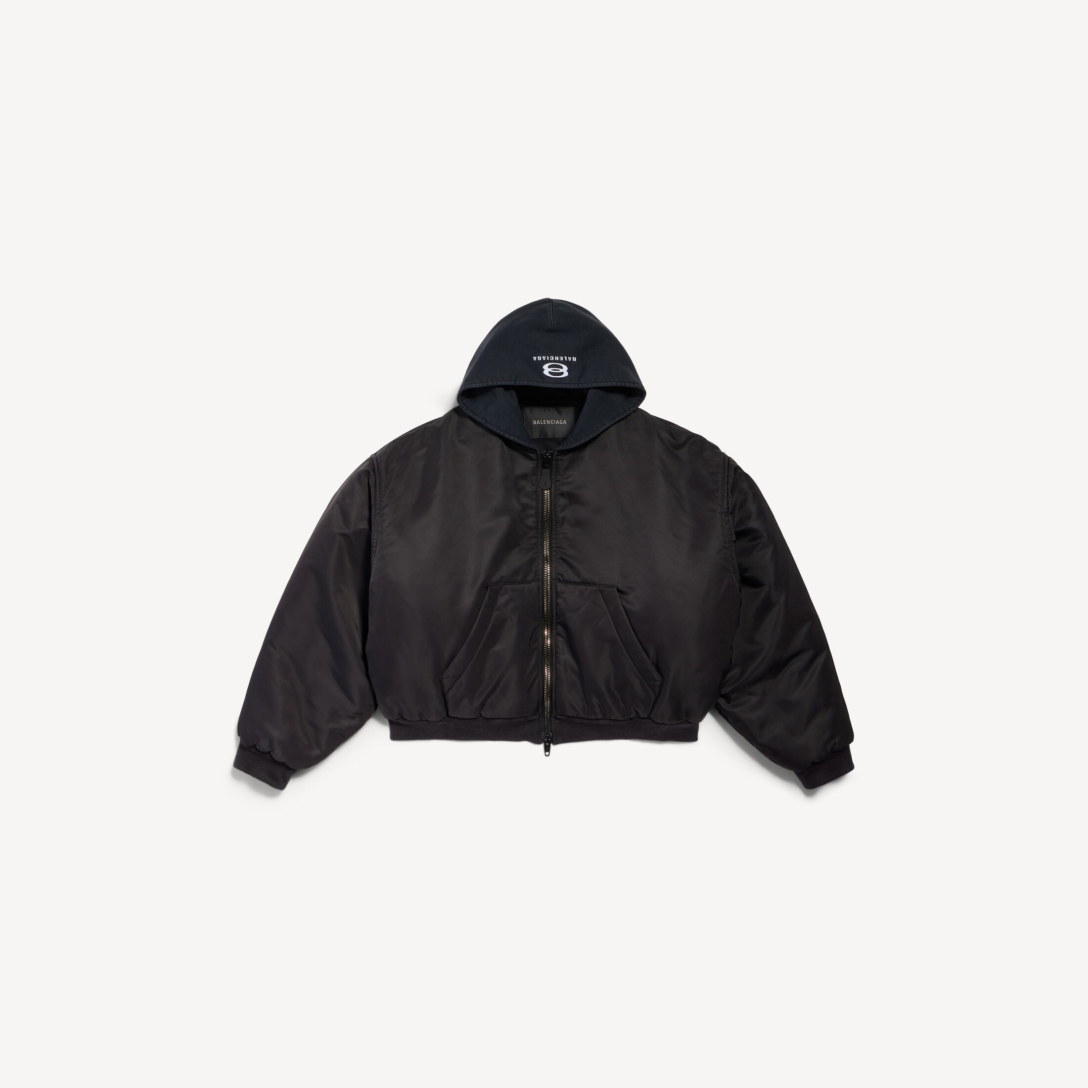 Hooded Bomber in Black | Balenciaga US