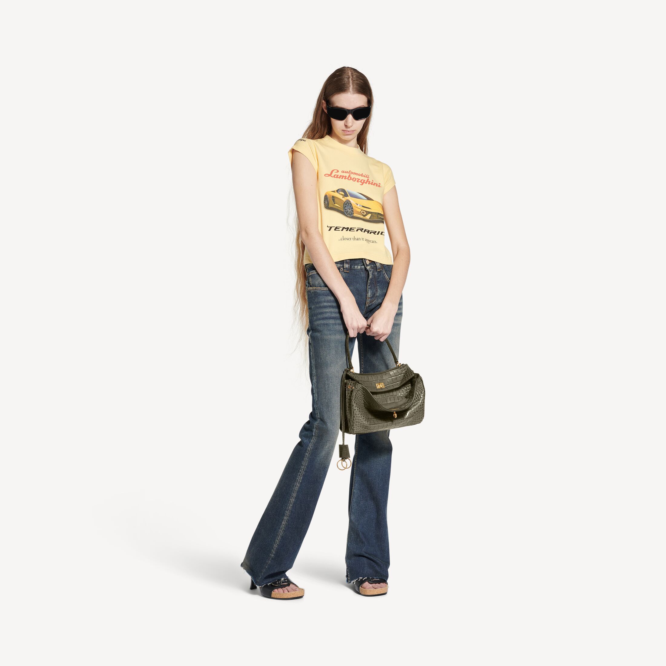 Women's Rodeo Handbag Small in Army Green | Balenciaga US