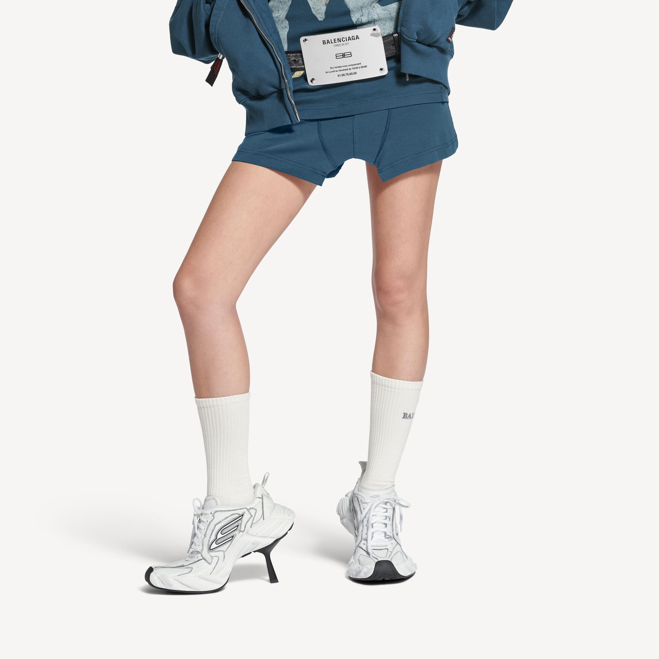 Women's Monday Heel Shoe in White/black/grey | Balenciaga AU