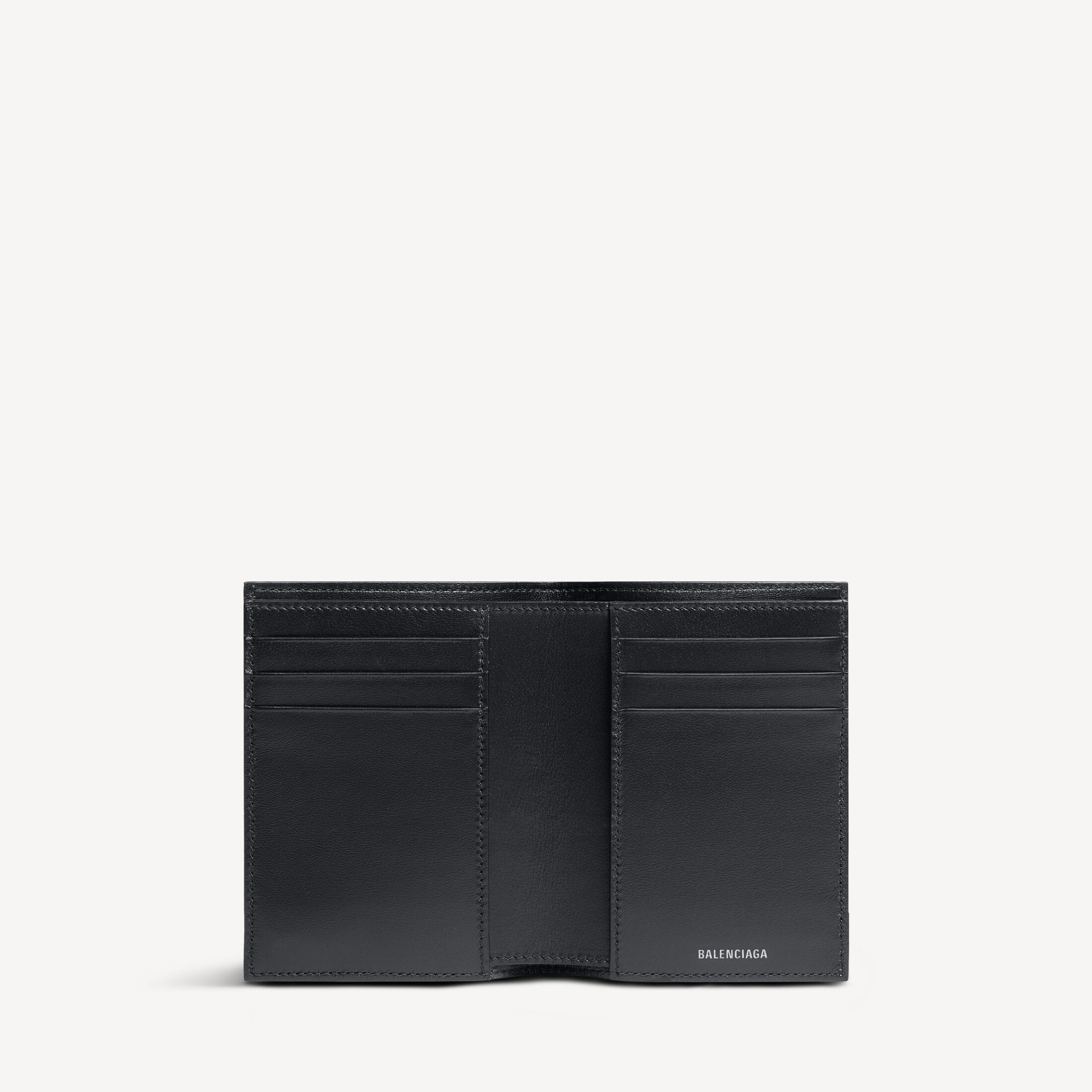 Men's Monaco Vertical Bifold Wallet in Black | Balenciaga US