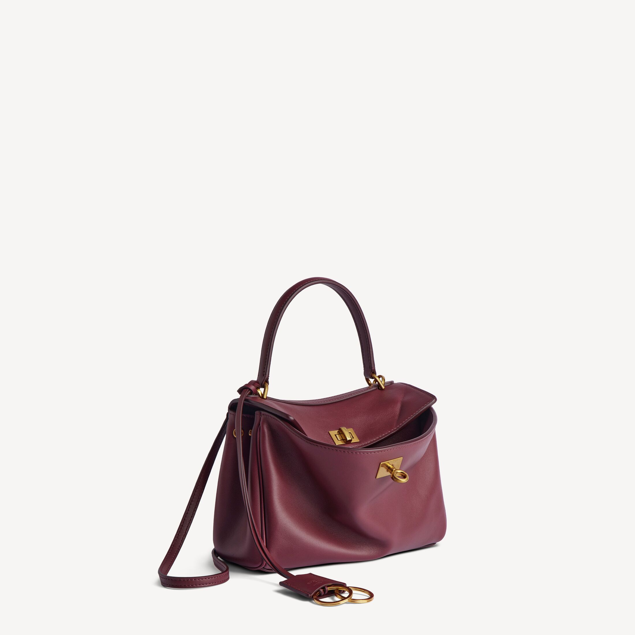 Women's Rodeo Handbag Mini in Dark Burgundy | Balenciaga US