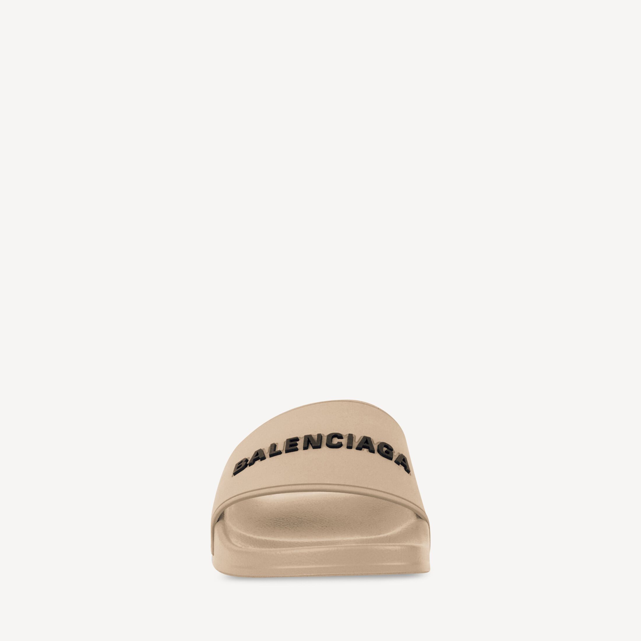 Women's Pool Slide Sandal in Beige | Balenciaga US