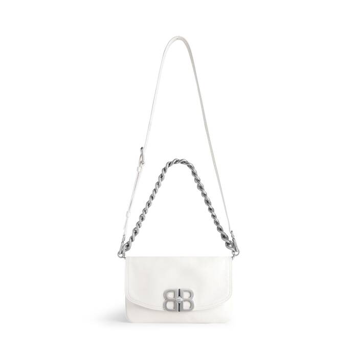 Women's Bb Soft Small Flap Bag in Optic White | Balenciaga GB