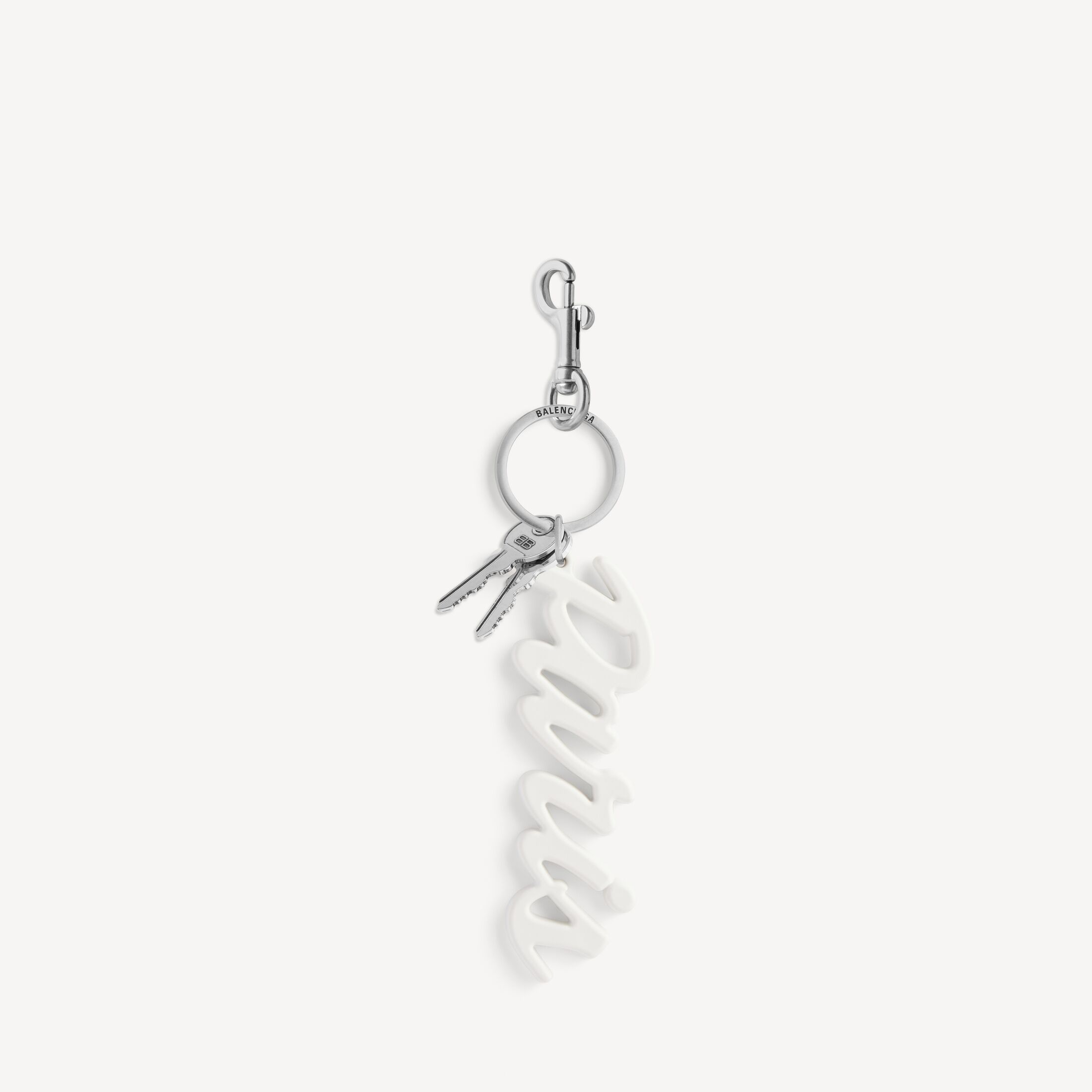 Charm/keychain Paris in White | Balenciaga US