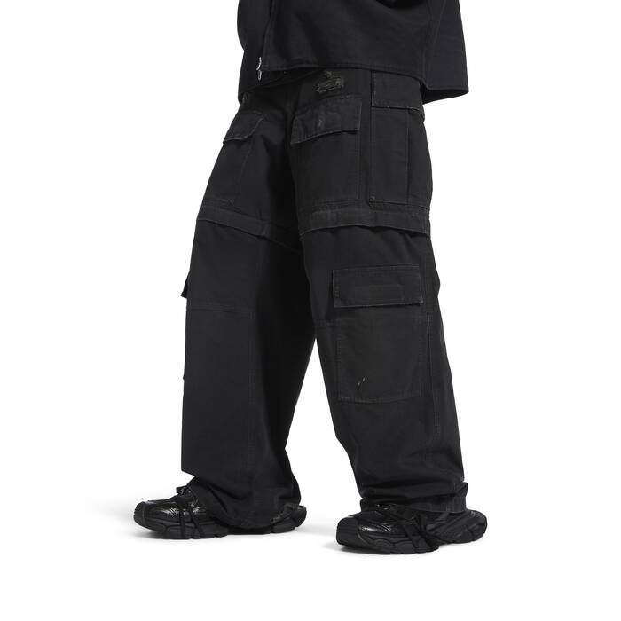 Men's Large Cargo Pants in Black| Balenciaga® US