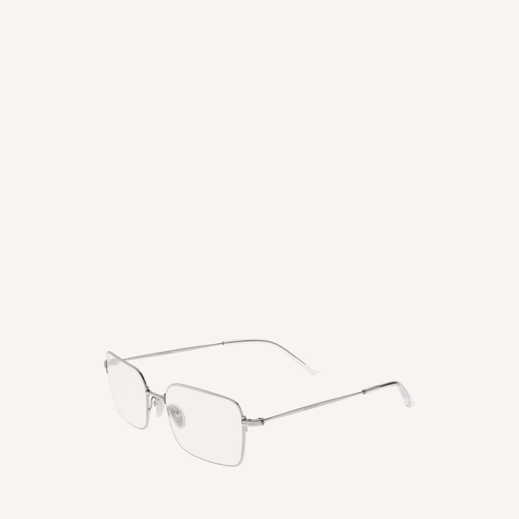 Invisible Rectangle Sunglasses in Silver | Balenciaga US