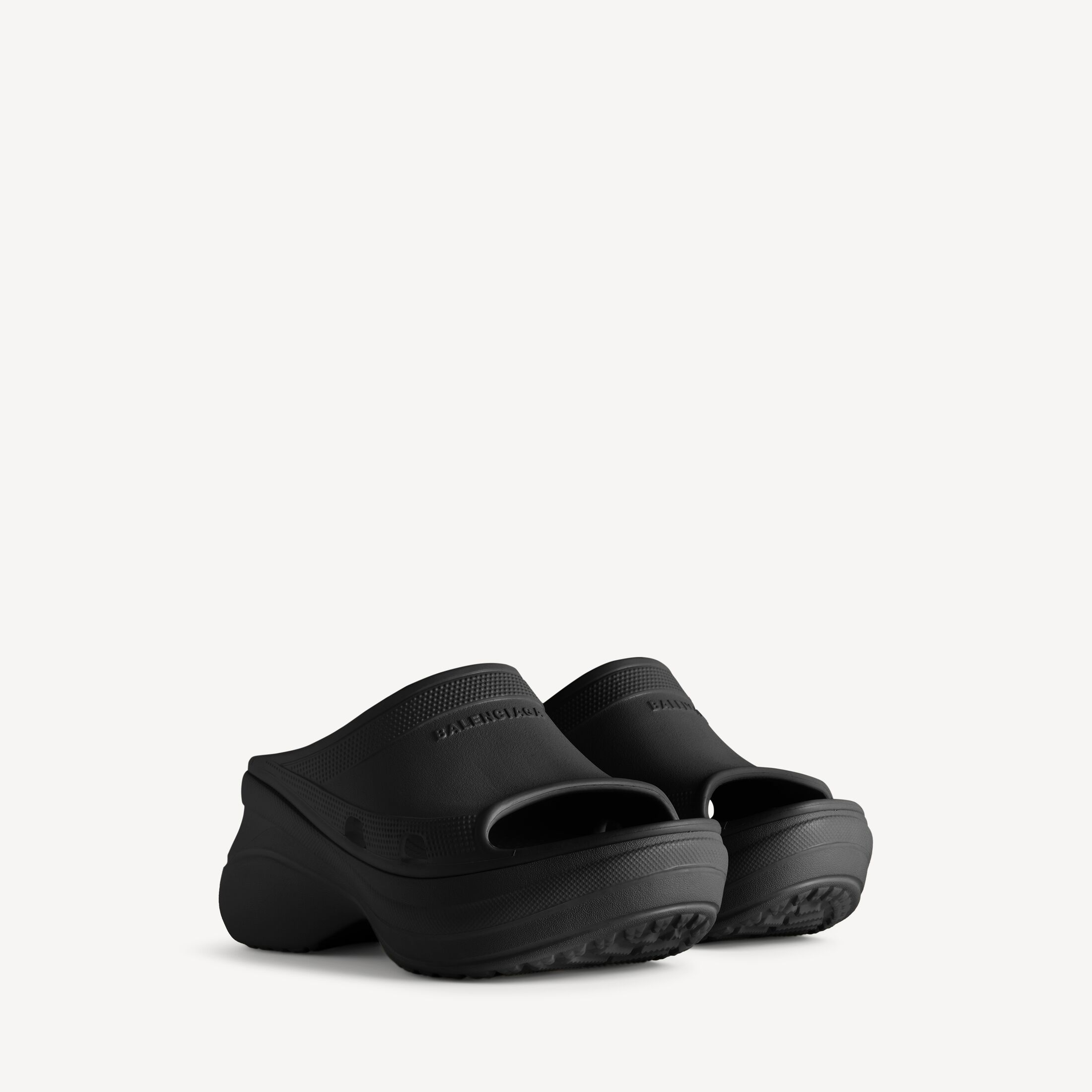 Women's Pool Crocs™ Slide Sandal in Black | Balenciaga US