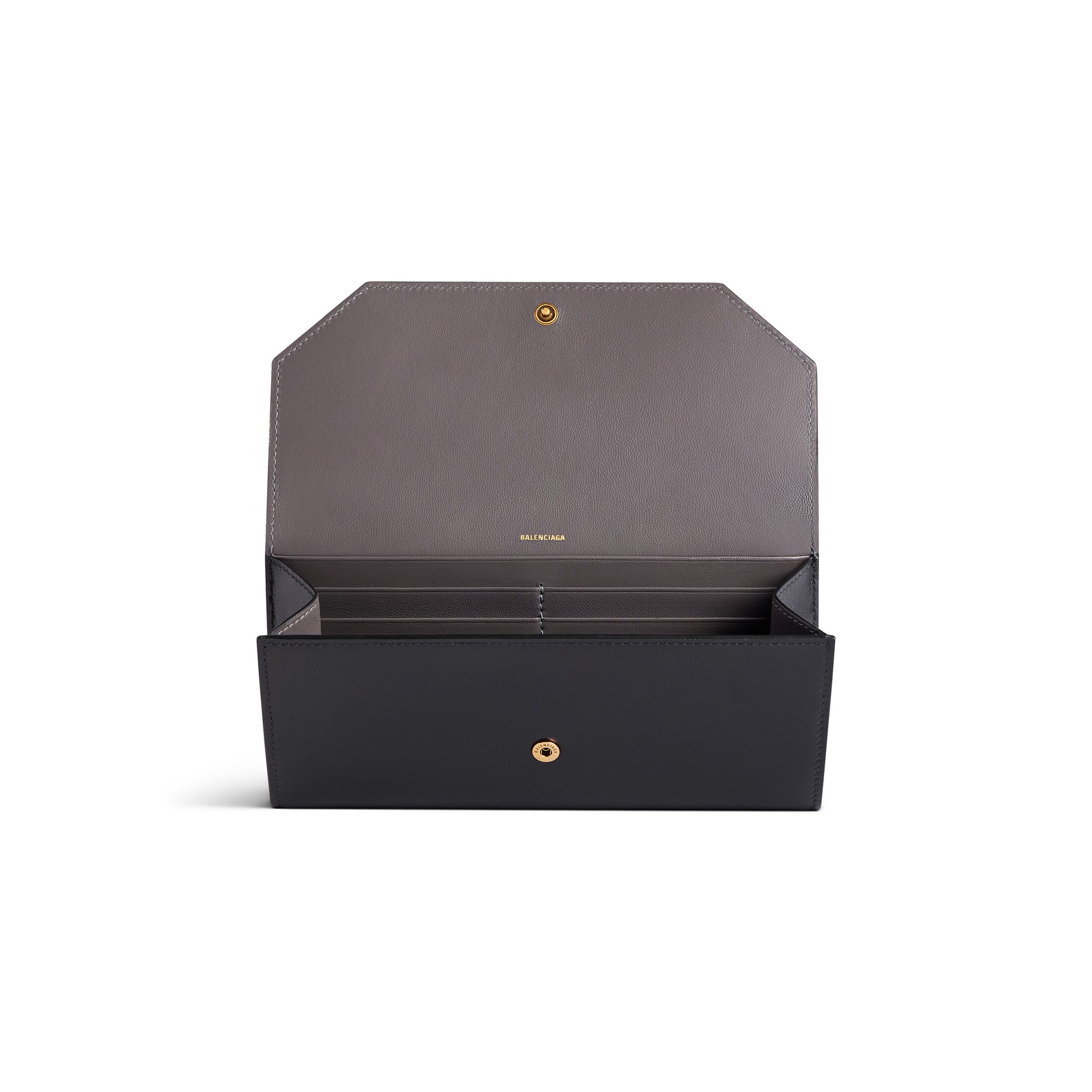 Women's Envelope Long Wallet With Card Holder in Black | Balenciaga US