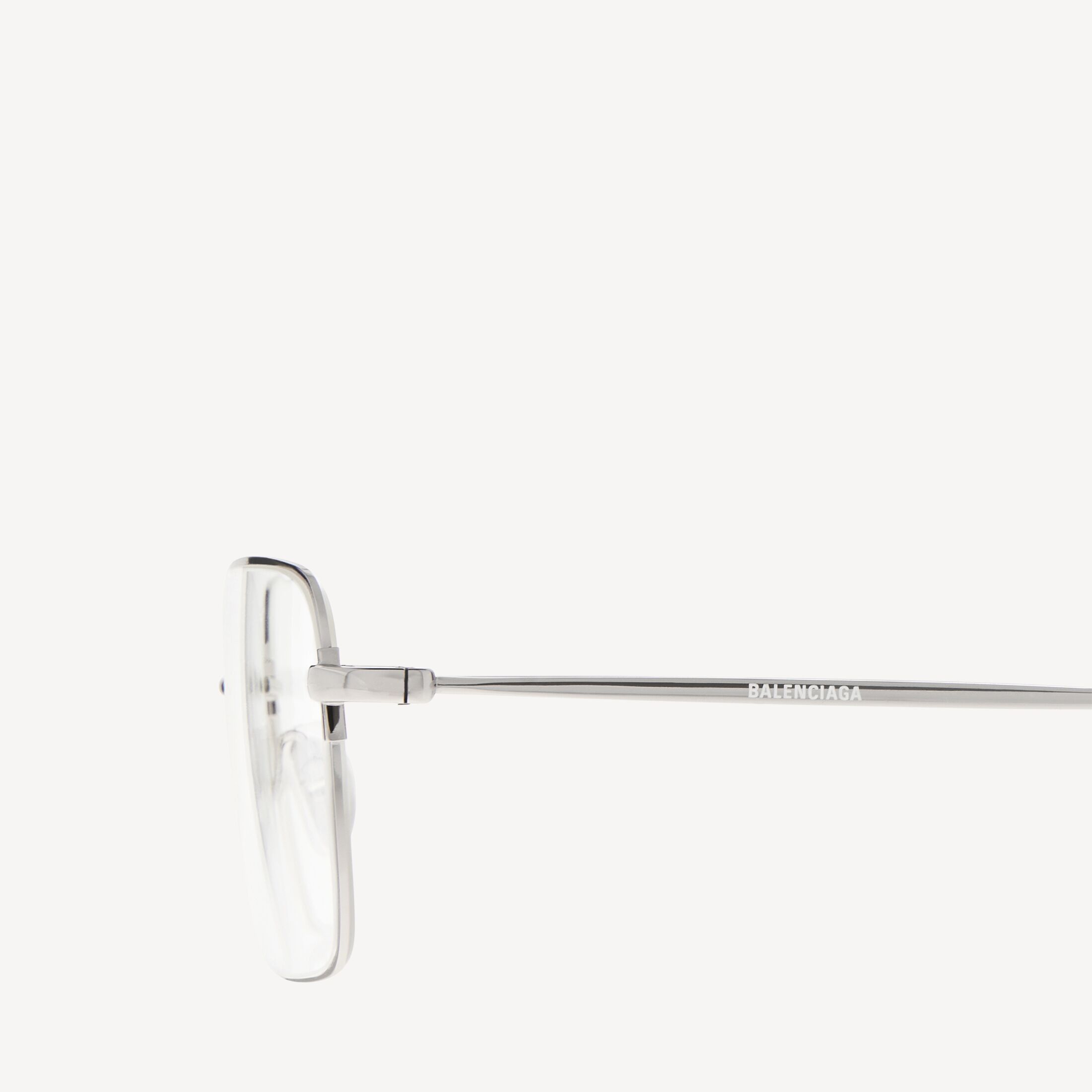 Invisible Rectangle Sunglasses in Silver| Balenciaga® US